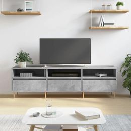 Bonnevie - Moderne TV-Möbel, TV-Lowboard TV-Schrank für das Wohnzimmer Betongrau 150x30x44,5 cm Holzwerkstoff -FV35973 - Grau