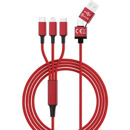Smrter USB-Ladekabel usb 2.0 usb-a Stecker, usb-c® Stecker, Apple Lightning Stecker, USB-Micro-B Ste