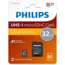 Philips MicroSDHC/XC + Adapter im Einzelhandel 32GB