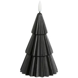 Mica Decorations Mica Kerze led Weihnachtsbaum 15 x ø 10 cm schwarz batteriebetrieben Timer