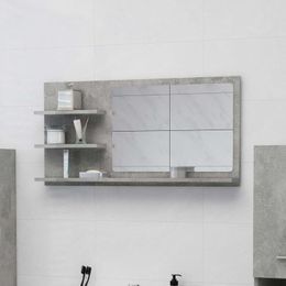 MAISONCHIC - Badspiegel,Wandspiegel,Badzimmer Spiegel Betongrau 90x10,5x45 cm Holzwerkstoff AGHDE519019