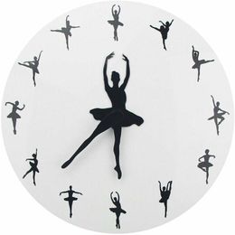 Ballerina Wanduhr Ballett tanzen hängende Dekor Uhr Tänzer Wohnkultur Geschenk