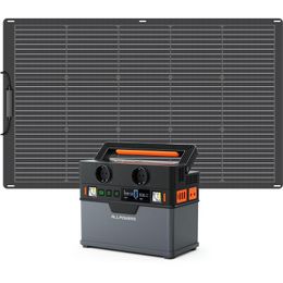 Allpowers - Portable Generator 288Wh Power Station With 100W Monocrystalline Solar Panel for Camping