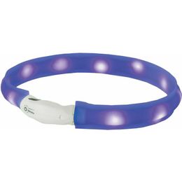 Led Leuchthalsband Visible breit blau Hundehalsbänder - Nobby