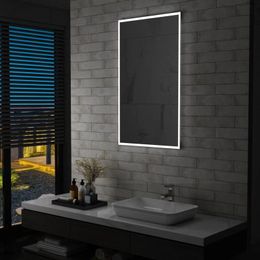 Badezimmer-Wandspiegel Badspiegel mit LEDs 60x100 cm vidaXL