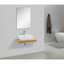 Glasdeals Waschtischkonsole cadena 75 x 50 cm, Echtholz (Eiche) - Eiche