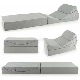 Goplus - Bodensofa mit Schlaffunktion, Schlafsessel mit waschbarem Bezug & Schaumstoff, Bodenmatratze Sofabett für Beinschmerzlinderung, Säurereflux
