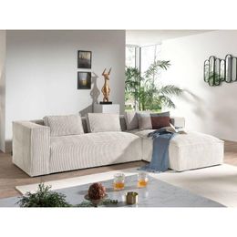 Stella – ecksofa – cordsamt – 4-sitzer – moderner stil – rechts - beige