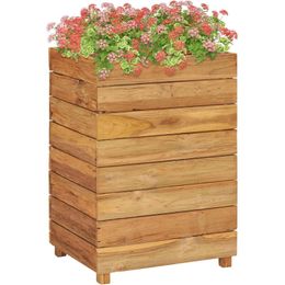 Hochbeet,Blumenkasten 50x40x72 cm Massivholz Teak und Stahl vidaXL