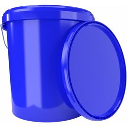 Eimer mit Deckel 16 Liter blau - lebensmittelecht, luftdicht, stabil,recycelbar - Blau - FIXEDBYU