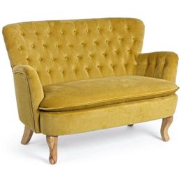 2-Sitzer Vintage Sofa Orlins Senf 114x69x79h cm