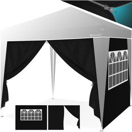 Kesser 2X Seitenwand für Pavillon 3x3m - Faltpavillon Pop Up klappbar platzsparend verstaubar 2x Seitenteile Schwarz - Zubehör 2x Seitenteile Schwarz