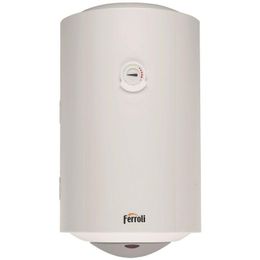 Ferroli - Vertikaler wandmontierter elektrischer Warmwasserbereiter Titano 80 ve bf Kapazität 80 lt weiß