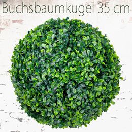 Decovego - Deko Buchsbaum 35 cm Künstlich Buchsbaumkugel Kugel Künstliche Pflanzen Pflanze Buchskugel Kunstpflanze Buchskugel