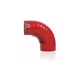 acerto ® - Ofenrohr Bogen emaille 120mm - 90° rot - Emailliertes Rauchrohr für Kaminöfen