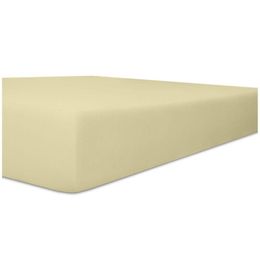 Kneer Easy Stretch Spannbetttuch für Matratzen bis 30 cm Höhe Qualität 25 Farbe natur 90 cm x 200 cm