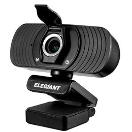 Drillpro - elegiant EGC-C01 1080P HD-Webcam mit integrierter Mikrofon-Sichtschutzabdeckung für Videoanrufe Konferenzen Spiele usb Plug & Play lavente