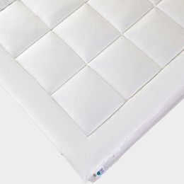Matratzentopper 180 x 200 cm mit Schafwollfüllung - Weiß - Homescapes