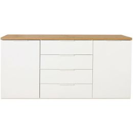 Die Möbelfundgrube - Sideboard Artisan Eiche - weiß hochglanz 171 cm - mundi