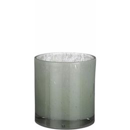 Mica Decorations - Mica Glas Vase Estelle zylinder hellgrün, 18,5 x 17 cm Deko-Accessoires