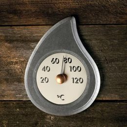 HUKKA DESIGN - Pisarainen Thermometer aus Speckstein Saunathermometer Saunamessgerät