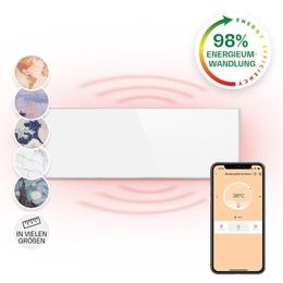 Wonderwall Smart Infrarotheizung 100x30cm App-Steuerung 300W Wochentimer IP24 - Weiß - Klarstein