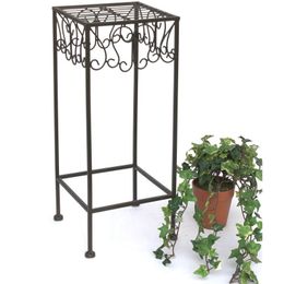 Blumenhocker Metall Braun Eckig 50 cm Blumenständer 140127-S Beistelltisch Pflanzenständer Blumensäule - DanDiBo