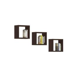 Wand-regal k | Regalbrett 3er-Set quadratische | Ablagen 25x25 cm | für Bücher, Blumen | für Wohnzimmer Schlafzimmer | funktionales Design |