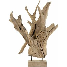 DIJK NATURAL Dijk Holzobjekt Teak 60-70 cm Statue Deko Figur Dekoration Skulptur