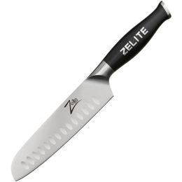 Zelite Infinity By Klarstein - Comfort Pro Serie 7" Santokumesser 56 hrc Edelstahl - Schwarz