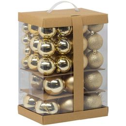Fééric Lights And Christmas - Christbaumkugeln Colorama de Noël 60er-Set aus recyceltem Kunststoff in Gold - Golden