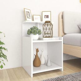 Bonnevie - Nachttisch,Beistelltisch Weiß 40x35x60 cm Holzwerkstoff vidaXL