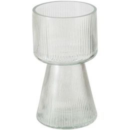 Boltze Gruppe - Vase aus Glas imano, geriffeltes Glas, 18 cm