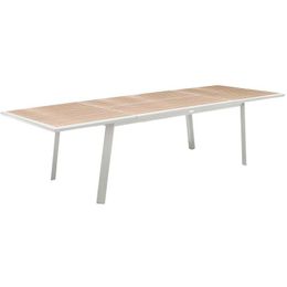 Ausziehbarer Garten-Tisch Pavane Leinen & Weiß - 12 Sitze - Hespéride - Lin / Weiß
