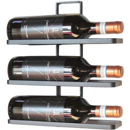DanDiBo - Weinregal Metall Schwarz Wand Tri Flaschenregal Flaschenständer Wein Regal