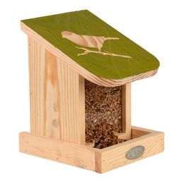 Best for Birds - Futtersilo aus Holz mit Aufdruck