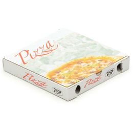 KK VERPACKUNGEN - 200 Pizzakartons 200 x 200 x 30 mm Pizzaschachteln Motiv Verpackungen weiß - Weiß