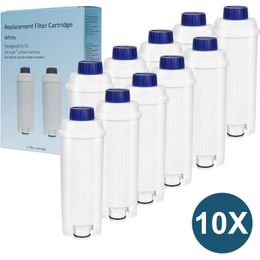 Wasserfilter für Delonghi Kaffeeautomaten-Wasserfilter kompatibel für DLSC002 ecam etam 60 Liter Wasser mit Aktivkohle 10 Stücke - Swanew