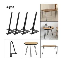 Hairpin Legs metall 4 Stück,30cm,Tischbeine,Tischgestell,Metalltischbeine,schwarz - Haloyo