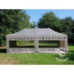 Dancover Faltzelt Faltpavillon Wasserdicht FleXtents PRO Morocco 4x8m Latte, mit 6 Seitenwänden - Latte