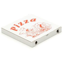 KK VERPACKUNGEN - 200 Pizzakartons 240 x 240 x 30 mm Pizzaschachteln Motiv Verpackungen weiß - Weiß