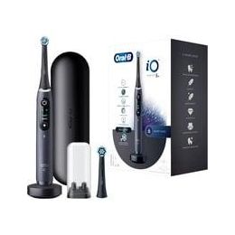 Braun Oral-B iO Series 8N, Elektrische Zahnbürste schwarz, Black Onyx Stufen: 6 Stufen Timer: 2-Minuten-Timer (4-mal 30 Sekunden, anpassbar über die App) Ausstattung: Andruckkontrolle, Bluetooth