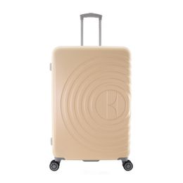 Koffer ELLE "Debossed" Gr. B/H/T: 51.00 cm x 78.00 cm x 32.00 cm, beige Koffer Trolleys