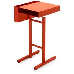 Magazin Beistelltisch Station RAL 2001 Rotorange