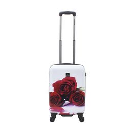 Koffer Saxoline "Roses" Gr. B/H/T: 35.00 cm x 54.00 cm x 20.00 cm, rot (weiß, rot) Koffer Trolleys