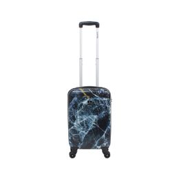 Koffer Saxoline "Marble" Gr. B/H/T: 35 cm x 55 cm x 21 cm, schwarz (schwarz, blau) Koffer Trolleys
