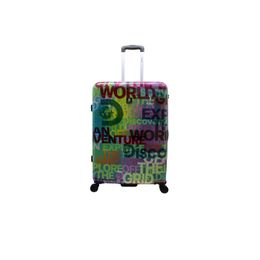 Koffer DISCOVERY "EXPLORE THE WORLD" Gr. B/H/T: 51 cm x 77 cm x 32 cm, bunt (mehrfarbig) Koffer Trolleys