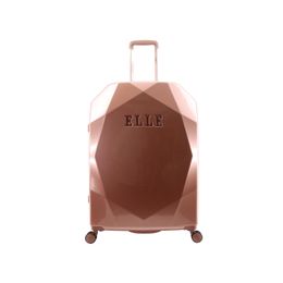 Koffer ELLE "Diamond" Gr. B/H/T: 40.3 cm x 76.5 cm x 30.5 cm, rosa Koffer Trolleys