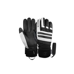 Skihandschuhe Bogner "Alex R-TEXXT" Gr. 10, schwarz-weiß (schwarz, weiß) Damen Handschuhe Fingerhandschuhe