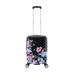 Koffer ELLE "Flower" Gr. B/H/T: 25 cm x 55.00 cm x 25 cm, schwarz Koffer Trolleys